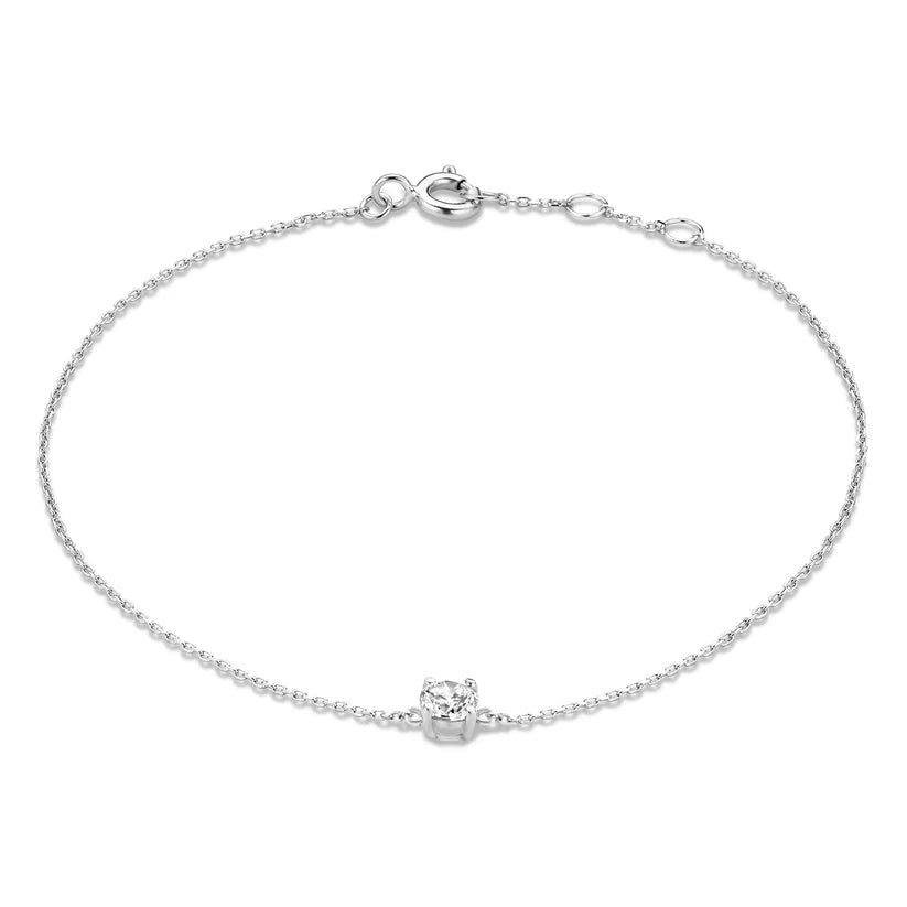 Cléa Moissanite Stone Bracelet | White Gold 14k – Maya & Henry's